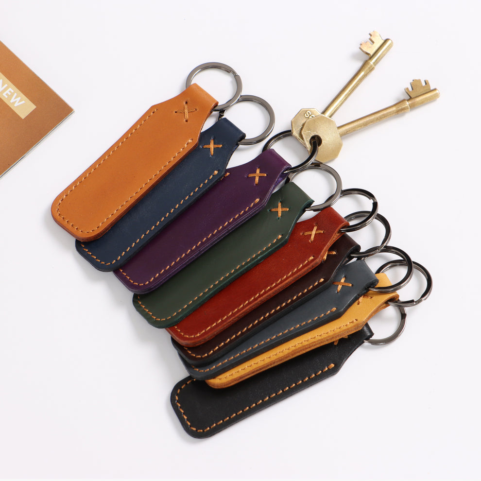 Leather Keyring Emboss Monogrammed Key Holder – JoyToken
